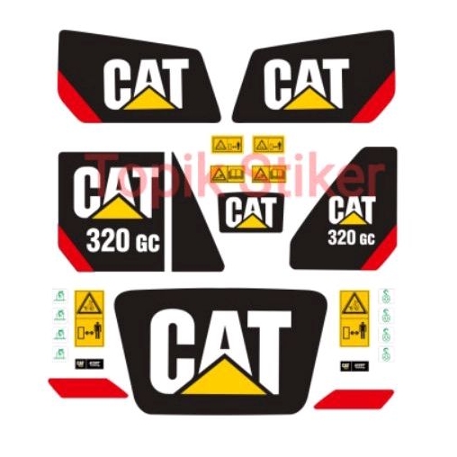 Jual Sticker Excavator Caterpillar CAT 320GC, Stiker Alat Berat ...