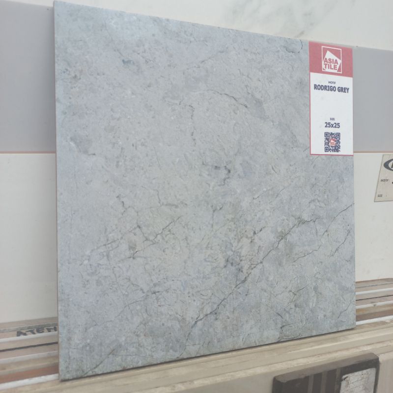 Jual KERAMIK LANTAI ASIA TILE RODRIGO GREY 25X25 KW1 | Shopee Indonesia