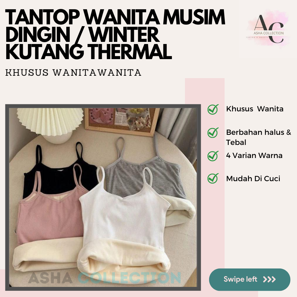 Jual ASCO Tengtop Wanita Tanktop Musim Dingin Tantop Winter Long John ...