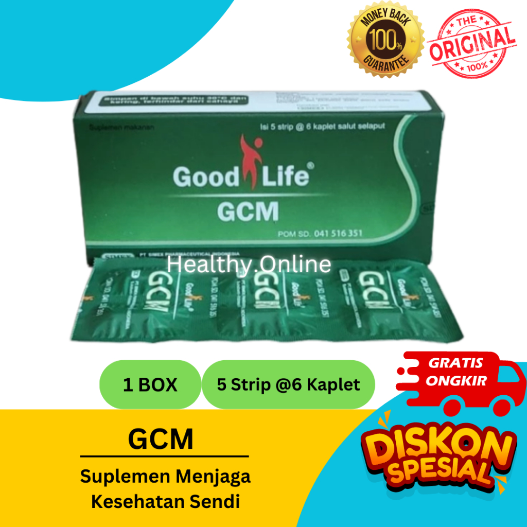 Jual GCM Good Life Suplemen Kesehatan Sendi per box 5 strip @6 Kaplet ...