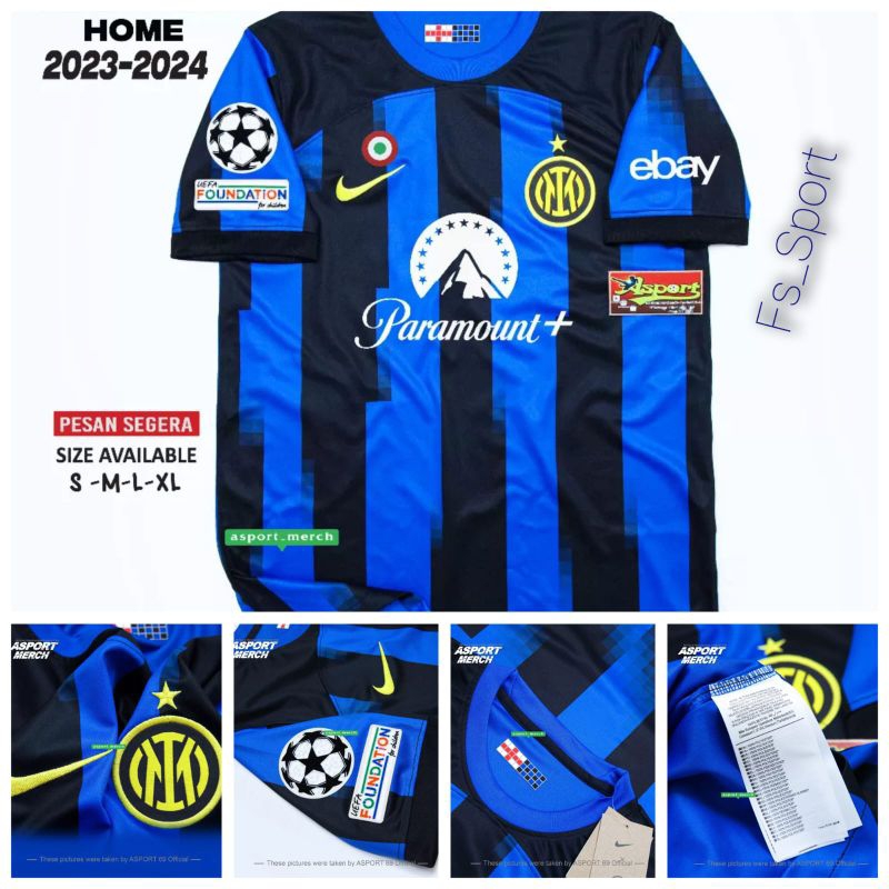 Jual JERSEY INTER MILAN SPONSOR PARAMOUNT GRADE ORI 2023/2024 | Shopee ...