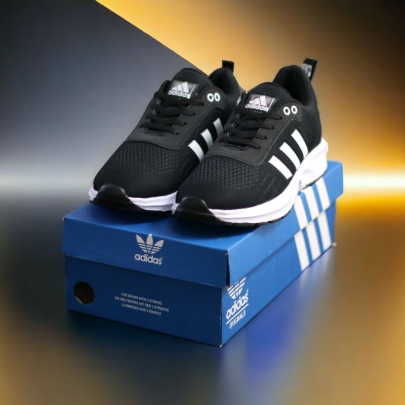 Jual MAGNOFI Sepatu Sneakers Sporty Adidas Boost Running Hitam Pria ...