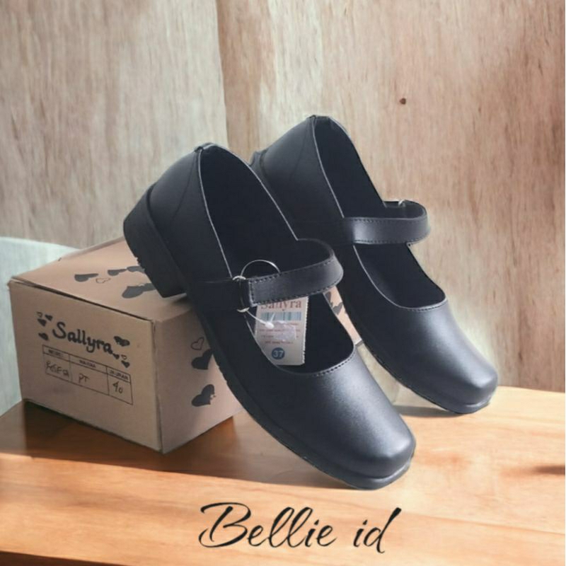 Jual sepatu formal wanita kerja guru kantor paskibra hak 3cm/sepatu ...