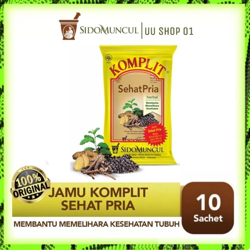 Jual Jamu Sidomuncul Sehat Pria Komplit (isi 10 bungkus) | Shopee Indonesia