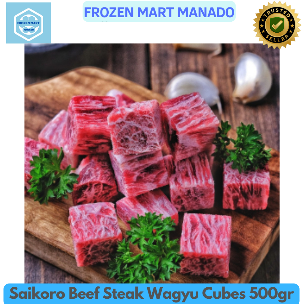 Jual Saikoro Beef Steak Wagyu Cubes 500gr - Frozen Mart Manado (Frozen ...