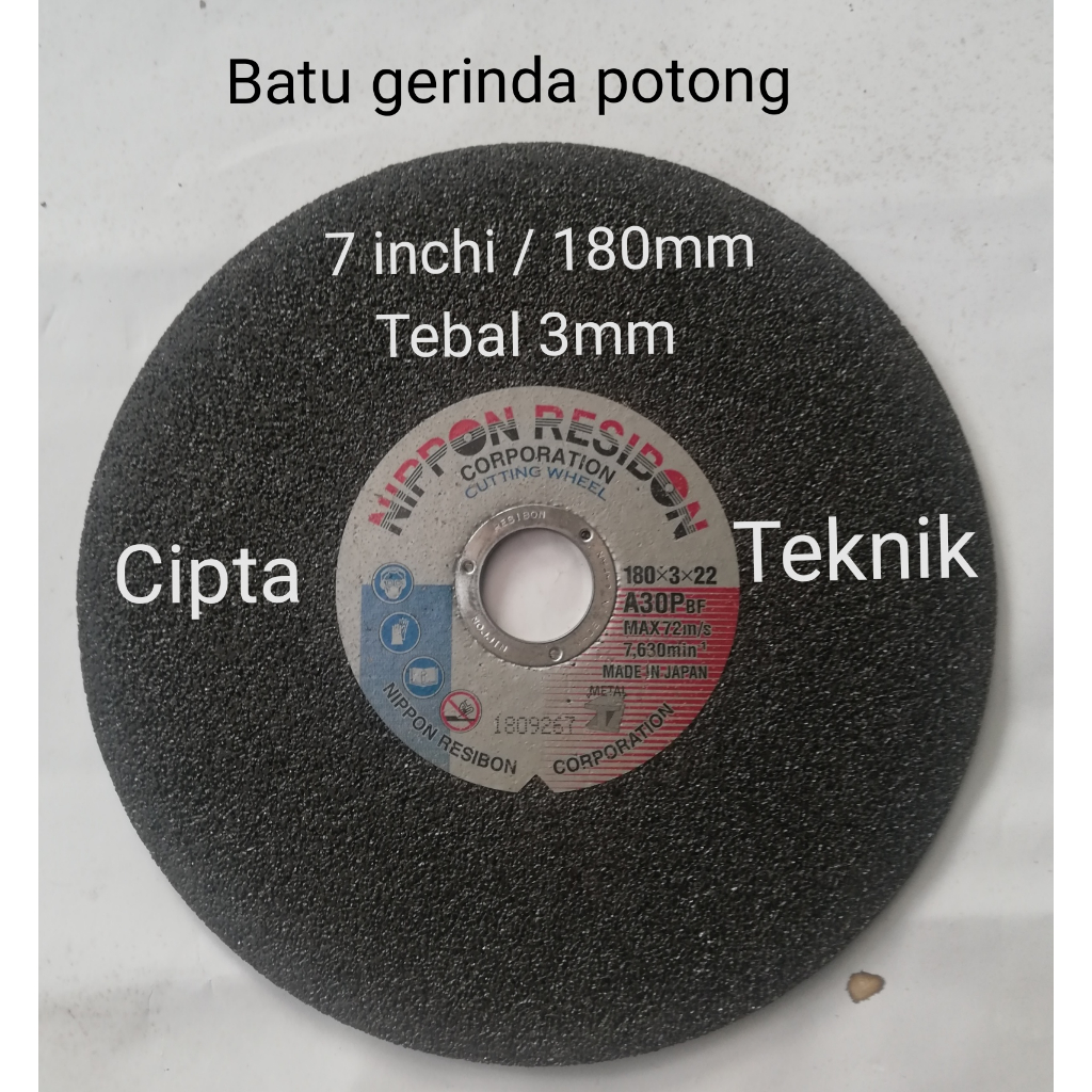 Jual Batu Gerinda Potong Nippon Resibon 7 inchi Mata Gerinda Cutting ...