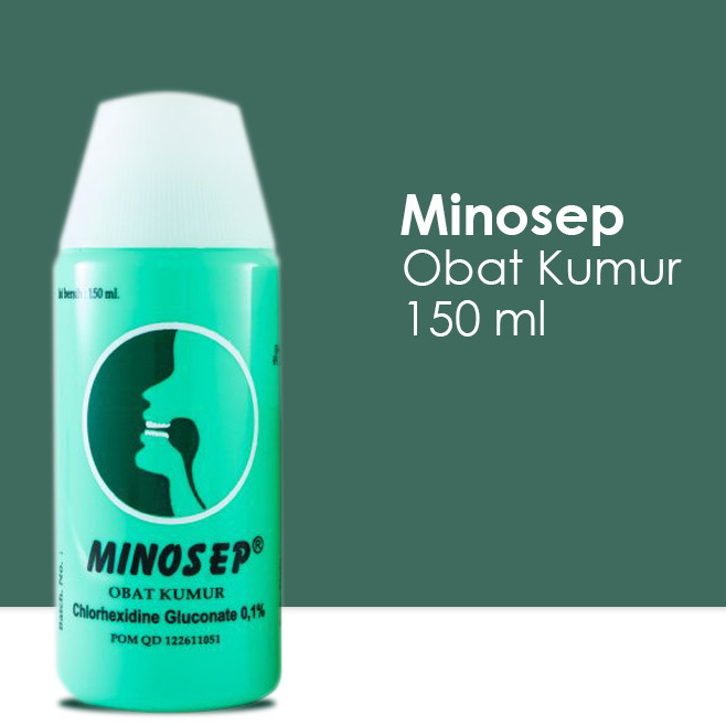 Jual Minosep 0,1% Hijau Botol 150 ml - Obat Kumur - Obat Sariawan Bau ...