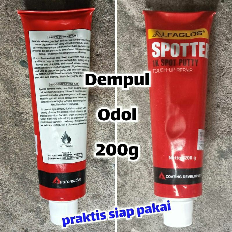 Jual Dempul odol / Spotter Alflaglos 200 g praktis siap pakai - untuk ...