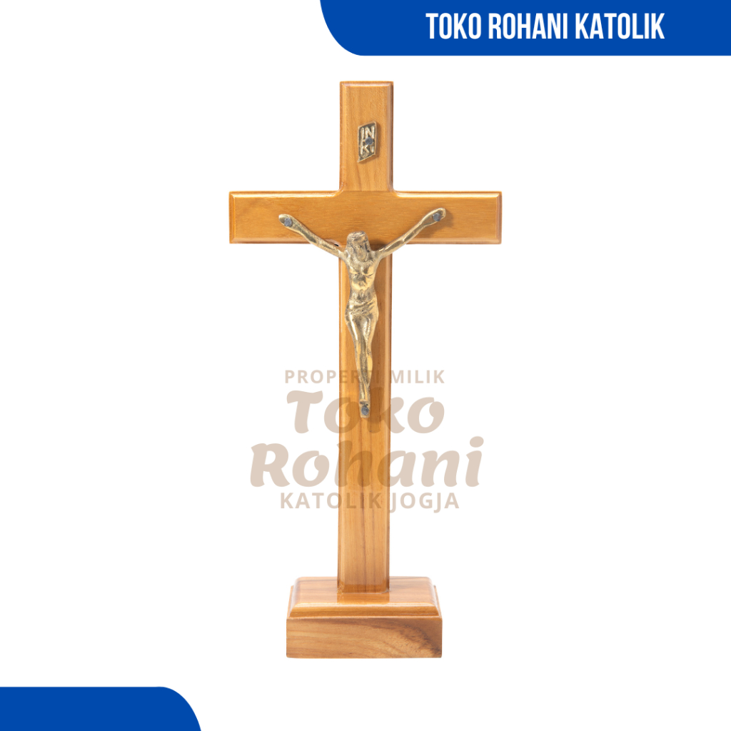 Jual SALIB DUDUK KORPUS KUNINGAN 30 CM / SALIB MEJA / SALIB ALTAR ...