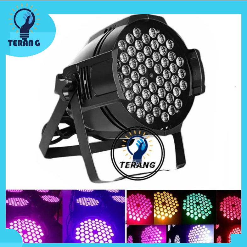 Jual LAMPU LED PAR LIGHT 54W BESI SOROT DEKORASI PANGGUNG RGB PERWATT ...