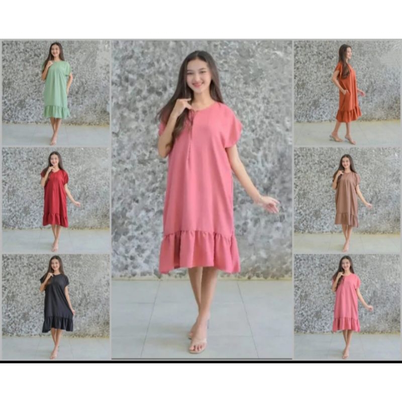 Jual Daster Ruffle Daster Viral Busui Bahan Cringkle Airflow Terbaru ...