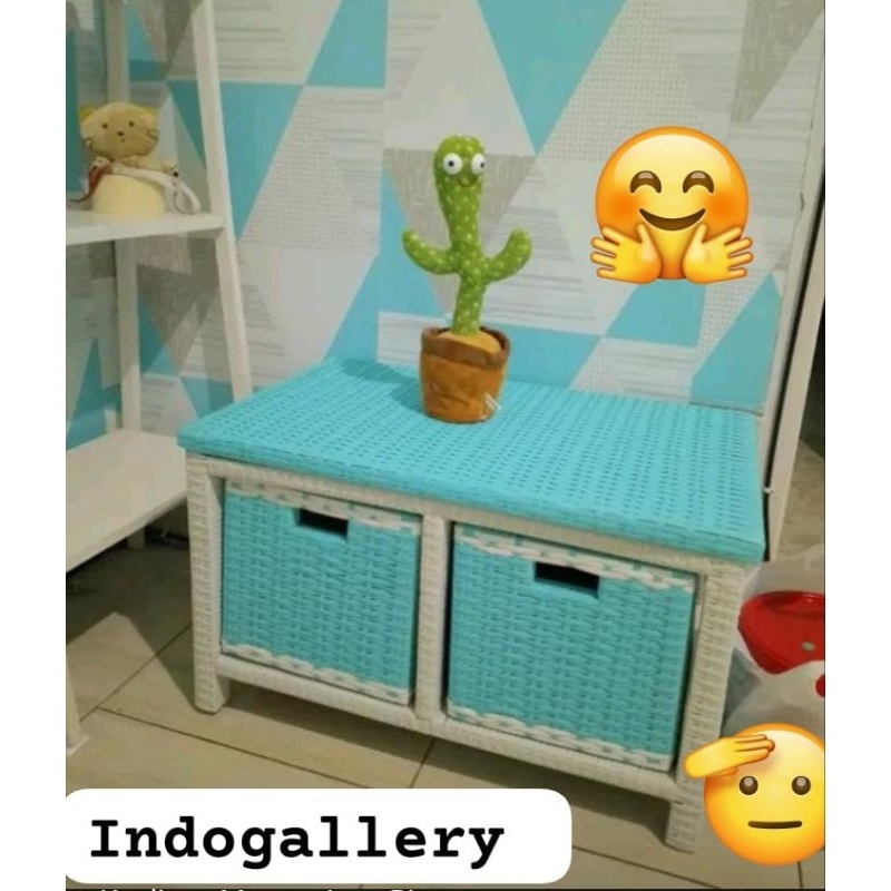 Jual (READY STOK) Meja Laci 2 Mini Rotan Sintetis | Shopee Indonesia