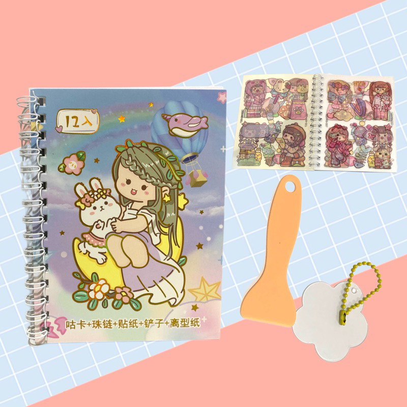 Jual Masu Sticker Box Aesthetic Karakter Cewek Korea Waterproof/Stiker ...