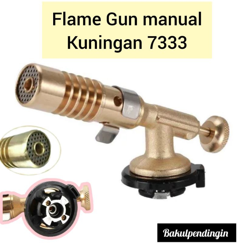 Jual Flame gun gas torch blow torch kepala las manual kuningan 733 ...