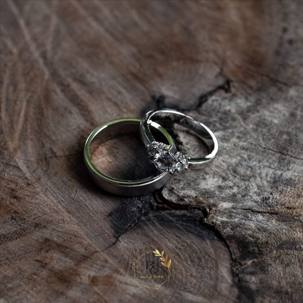 Jual Cincin Rustic Emas & Perak/Silver Finishing Full Silver With ...