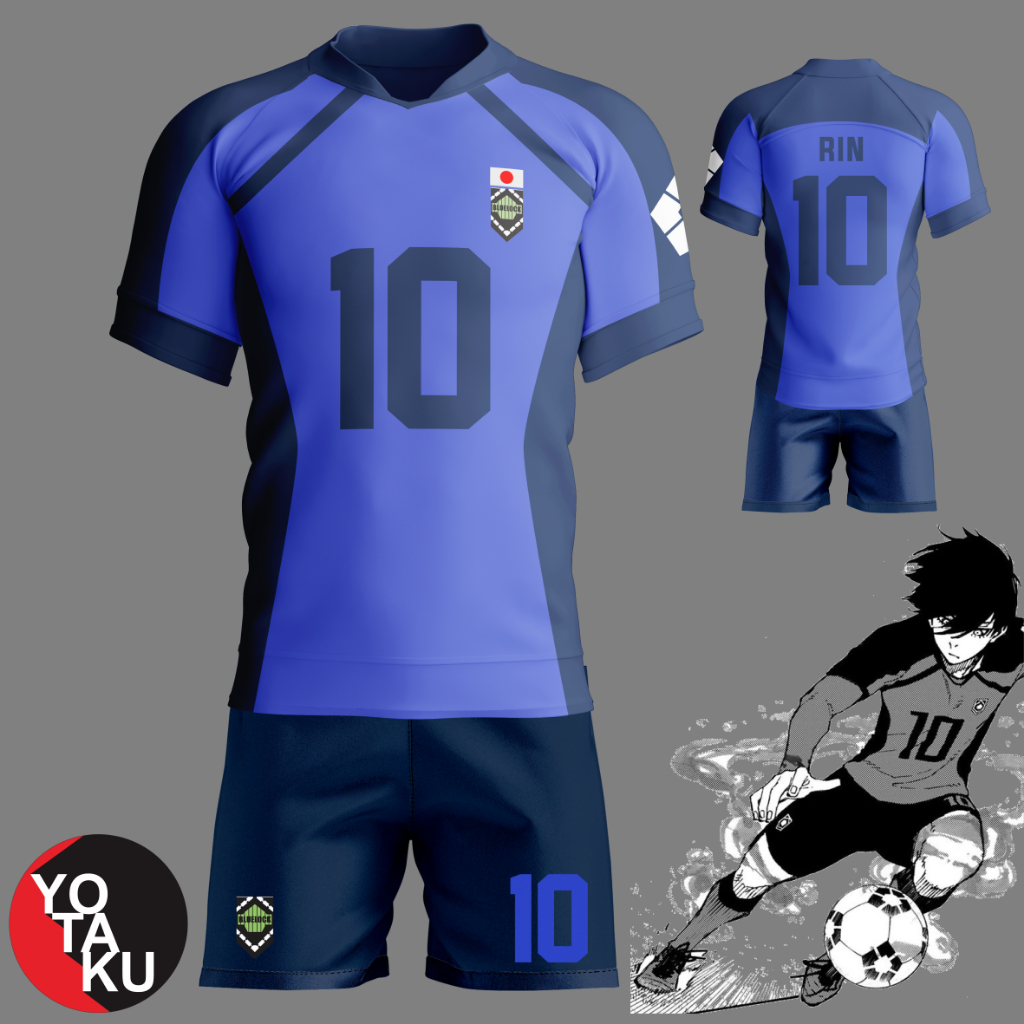 Jual Jersey Anime Cosplay Blue Lock Rin Itoshi Team Eleven Team 11 Full ...