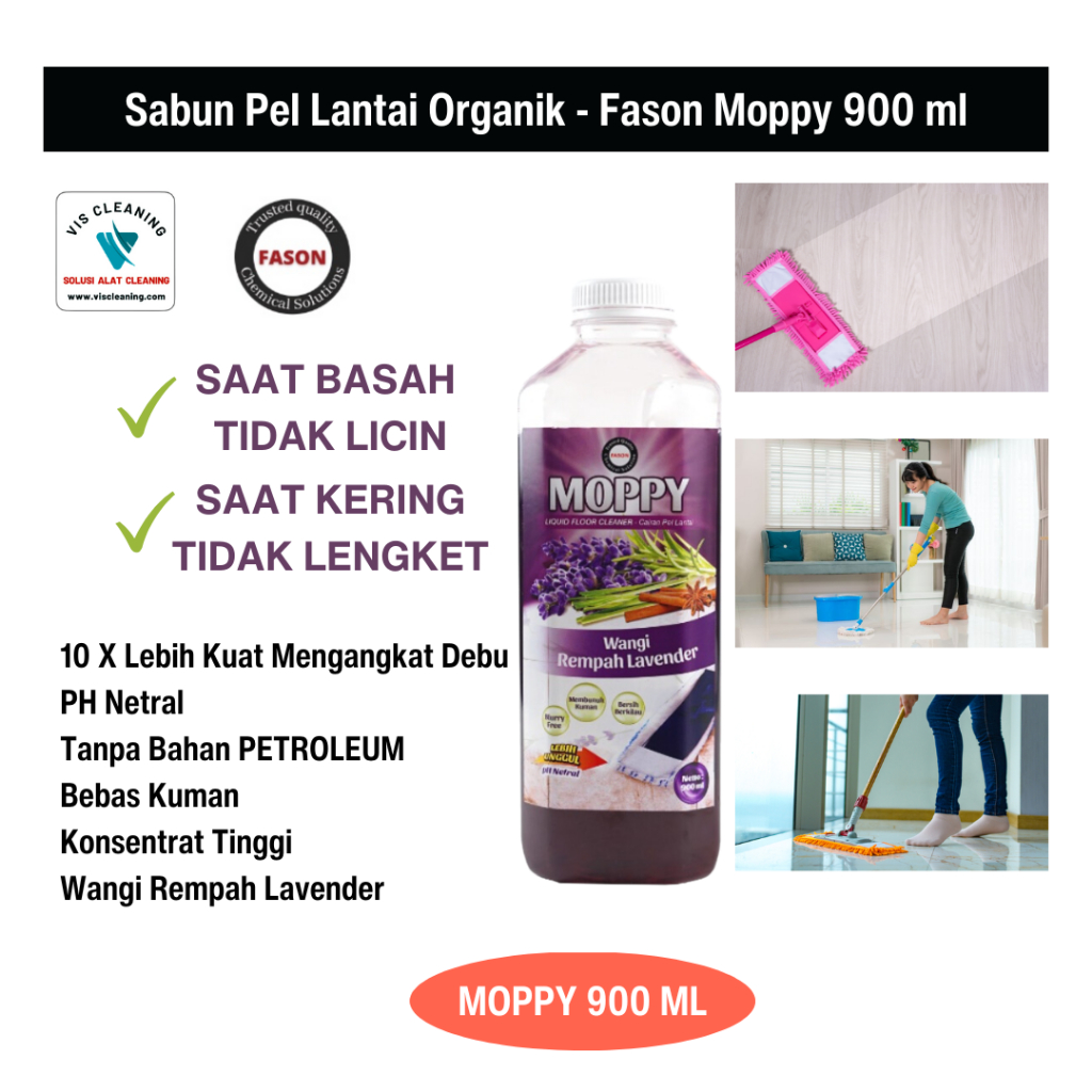 Jual Sabun Pel Lantai Organik Anti Licin dan Lengket - FASON Moppy 900 ...