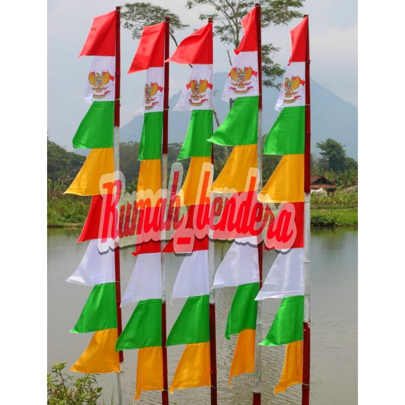 Jual Bendera umbul-umbul 8 mata 10 pcs warna random | Shopee Indonesia