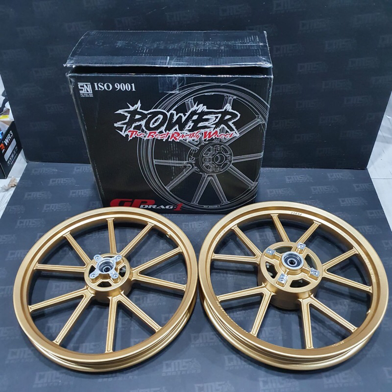 Jual Velg Velek Power GP Drag1 R17 Kawasaki Ninja 150R Gold Model ...