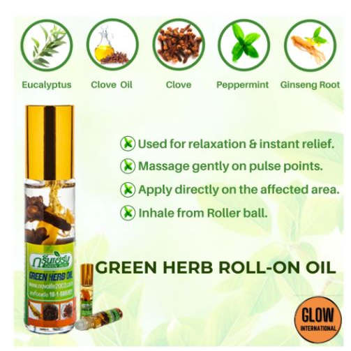 Jual GREEN HERB OIL Original Thailand - Minyak Angin Ginseng Thailand ...
