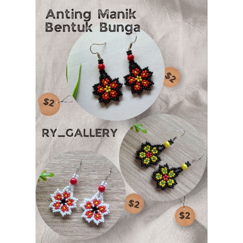 Jual anting manik dayak / anting dayak / anting manik / anting manik ...