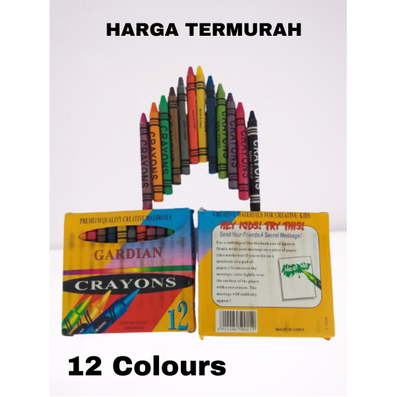 Jual mainan Pensil Crayon Isi 12 Warna Alat Menggambar Dan Mewarnai ...