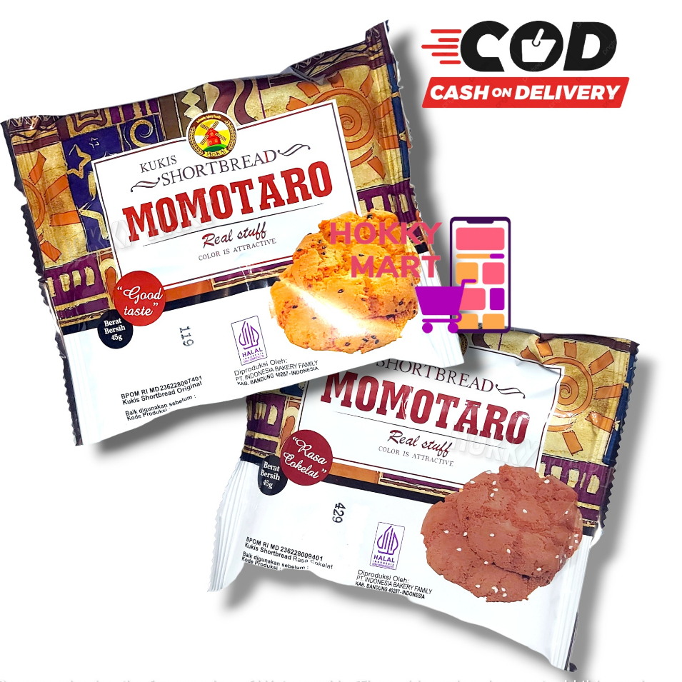 Jual (HOKKY) Momotaro Aoka Kukis Shortbread 45gr Snack Cookies Cemilan ...