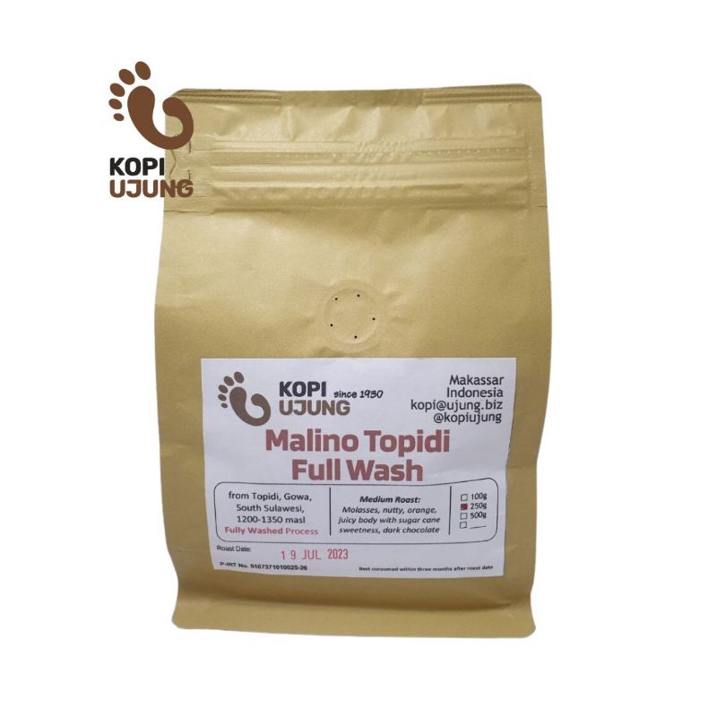 Jual Kopi Ujung Arabica Malino Topidi Full Wash 250 Gram | Shopee Indonesia