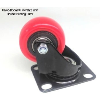 Jual 2 inch Roda Double Bearing Hidup / pvc double bearing Swivel putar ...