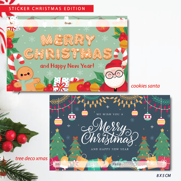 Jual STIKER NATAL LABEL HADIAH HAMPERS KADO STICKER CHRISTMAS KARTU ...