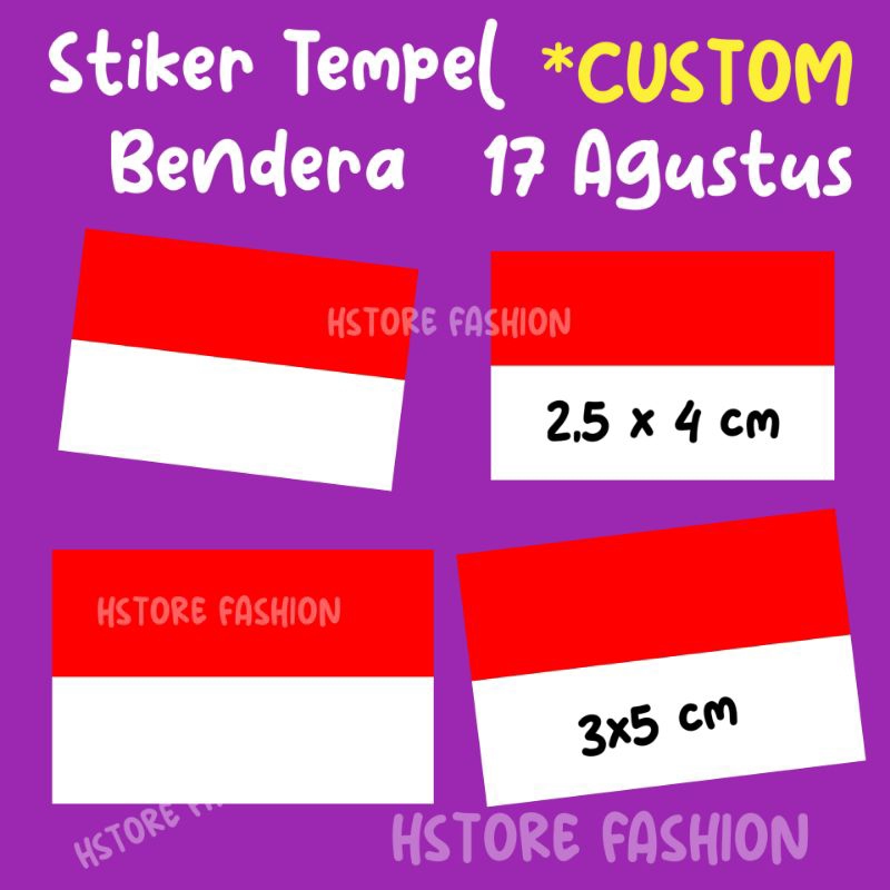 Jual Stiker Bendera Stiker Tempel Pipi Stiker 17 Agustus Bisa Custom ...