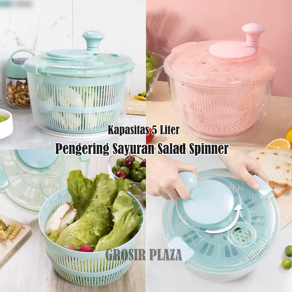 Jual Salad Spinner - Pengering Sayuran Putar - Salad Spinner Bowl ...