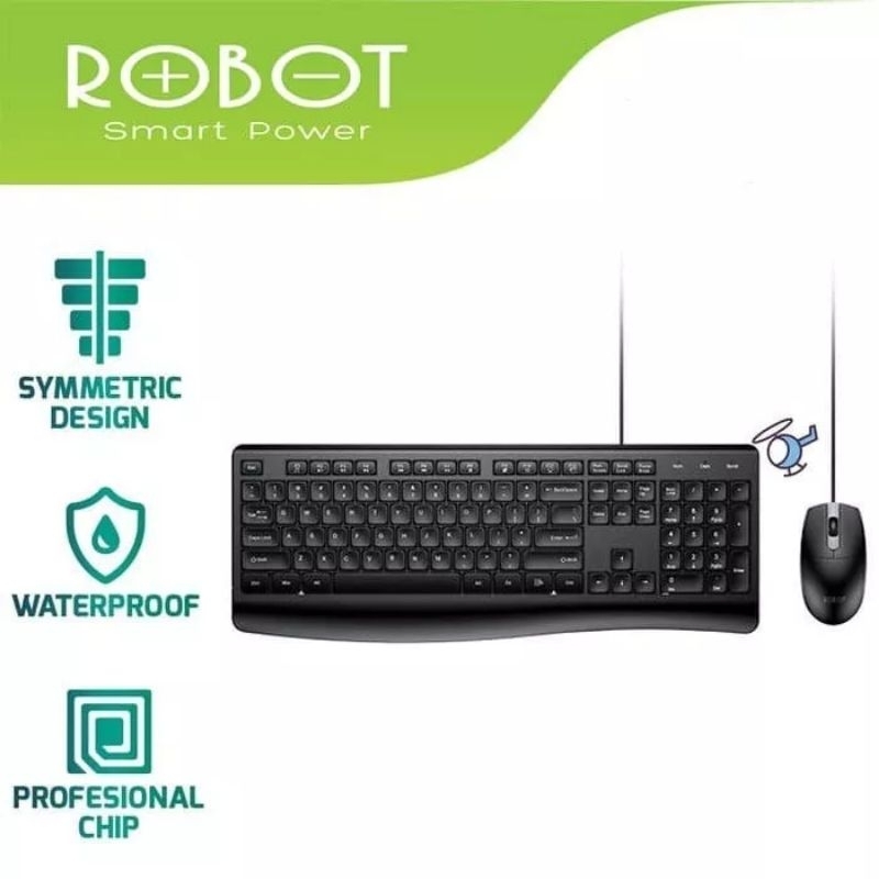 Jual Robot Keyboard KM-2600 Wired Combo Mouse Cable Keyboard Robot ...
