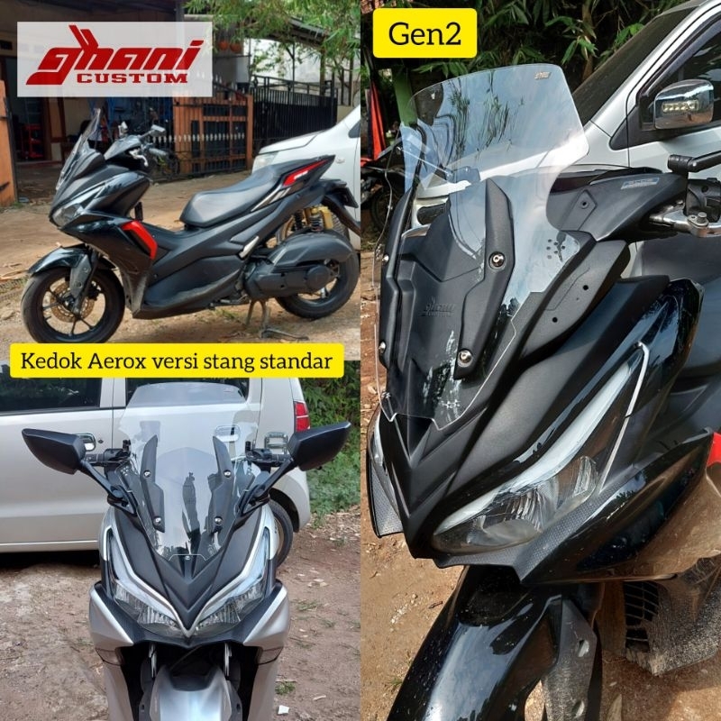 Jual Kedok Y155 NEW Yamaha Aerox standar Kedok+winshield by ghanicustom ...