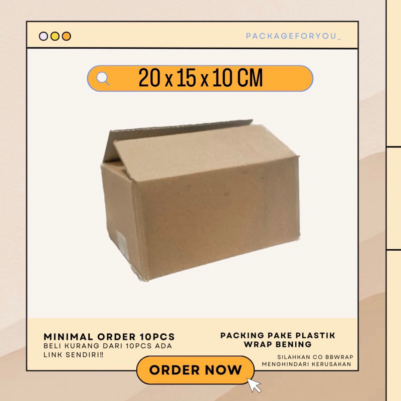 Jual Kardus/Kotak/Box Polos Ukuran 20x15x10 Murah Baru Packing ...