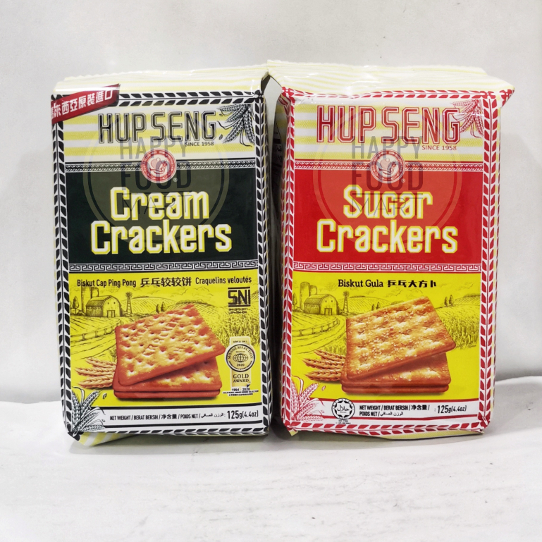 Jual [HALAL] HUP SENG MINI SUGAR CRACKERS CREAM CRACKERS 125G/ BISKUIT ...