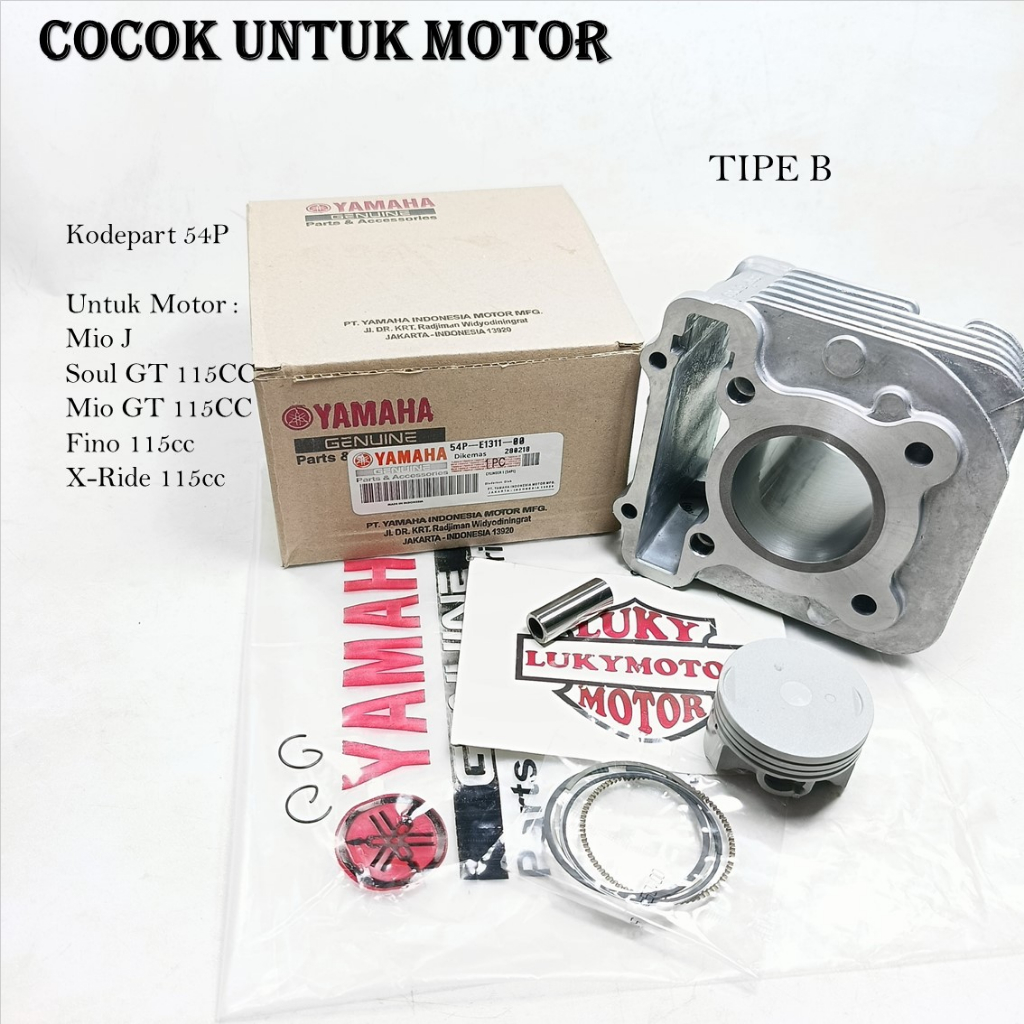 Jual BLOK SEHER KOMPLIT PISTON + TOPSET MOTOR YAMAHA MIO J , MIO GT 115 CC , FINO FI 115 CC , X ...