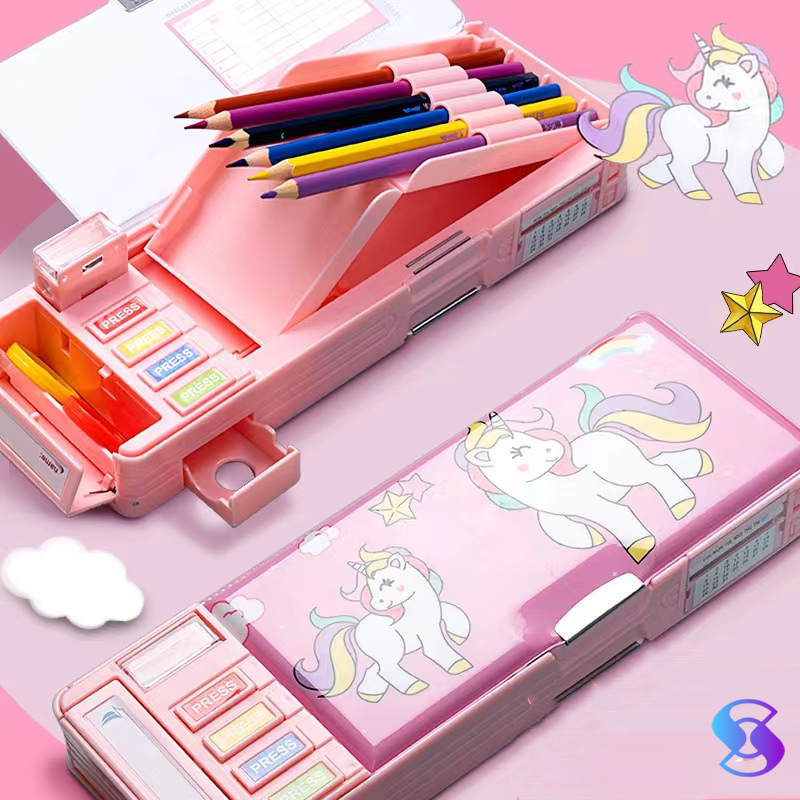 Jual Tempat Pensil/Pouch/Kotak Pensil Multifungsi Lengkap Peruncing ...