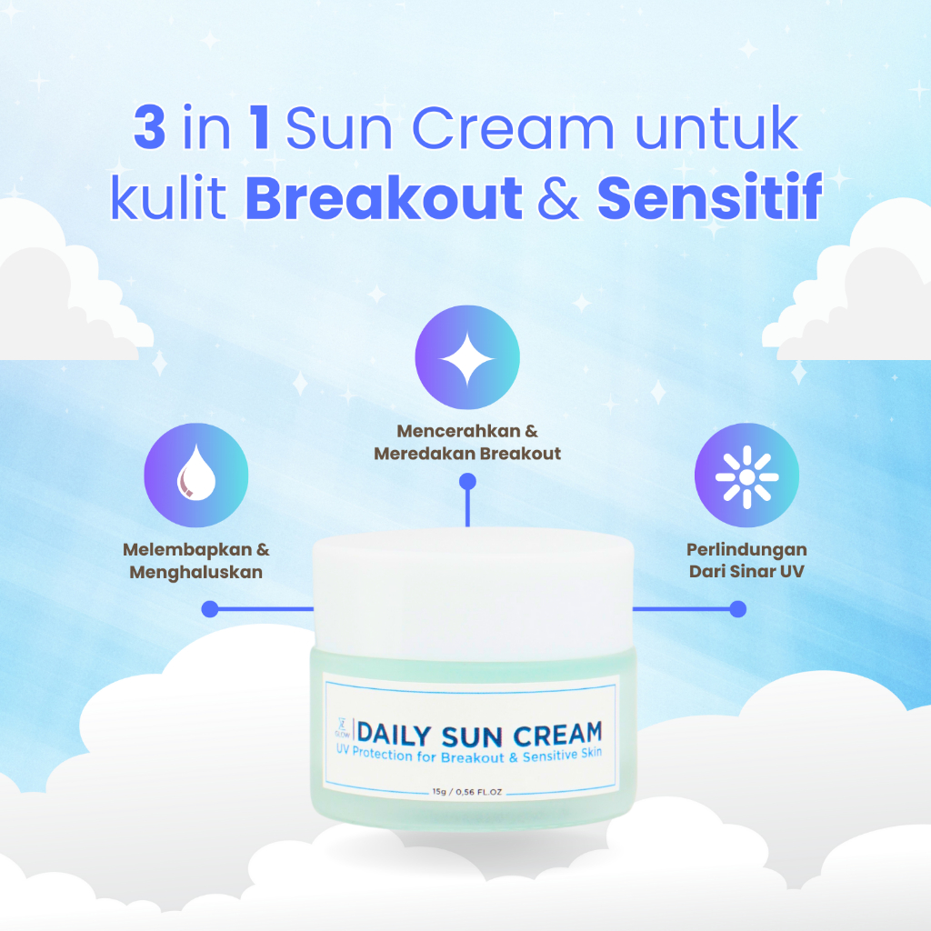 Jual EZ Glow - Daily Sun Cream with UV Protection for Breakout ...