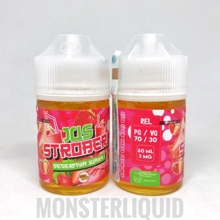 Jual JUS STROBERI STRAWBERRY BY KAKI LIMA X JUICE CARTEL 3MG 60ML ...