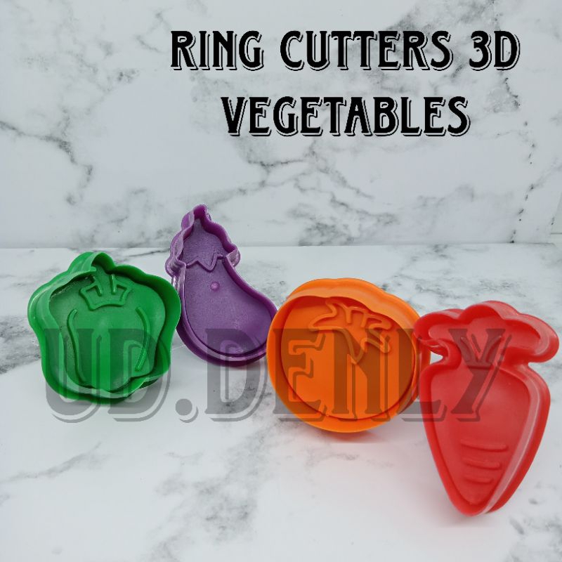 Jual Ring cutters cookies stamp 3D vegetables/Cetakan kue kering ...