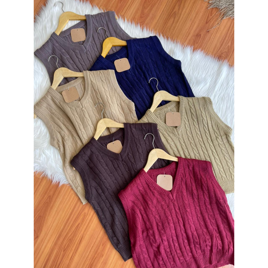 Jual Rompi Vest Cable Rajut Anak Usia 4 5 6 7 8 9 tahun / Outer anak ...