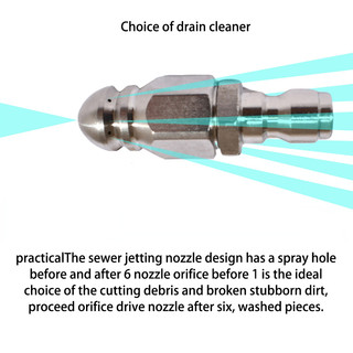 Jual 1/4" Sewer Jetter Nozzle Stainless Steel Kepala Nozzle Jet Cleaner ...