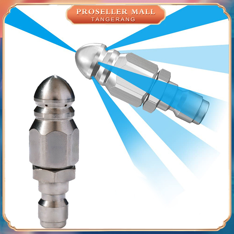 Jual 1/4" Sewer Jetter Nozzle Stainless Steel Kepala Nozzle Jet Cleaner ...
