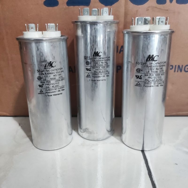Jual Kapasitor AC Merk MC UK 50 uF /50 + 1.5 uF (Fan) / 50 + 2 uF (Fan ...