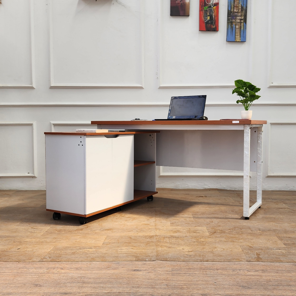 Jual MEJA KANTOR RAK SUDUT RAK POJOK KIRI KANAN MEJA TULIS MEJA ...