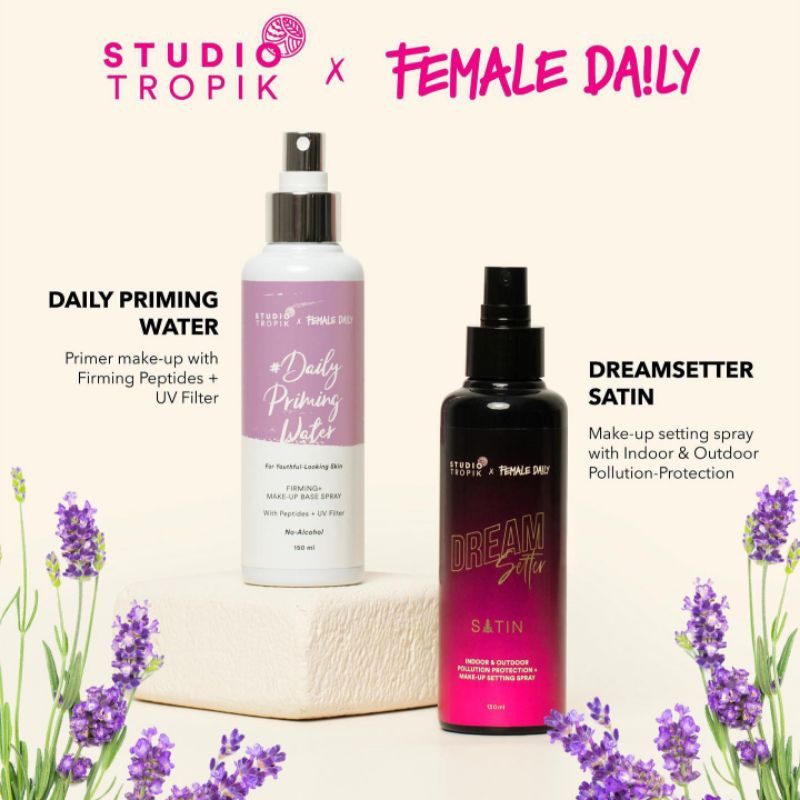 Jual Studio Tropik x Female Daily Dream Setter Satin & Daily Priming Water | Shopee Indonesia