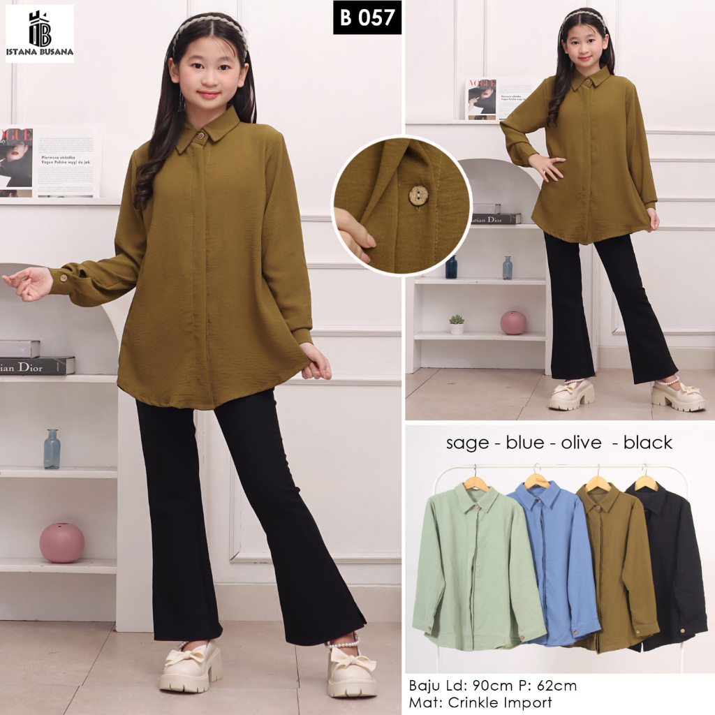 Jual Blouse Vivien Kids Blouse Anak Tanggung Perempuan Atasan Anak ...