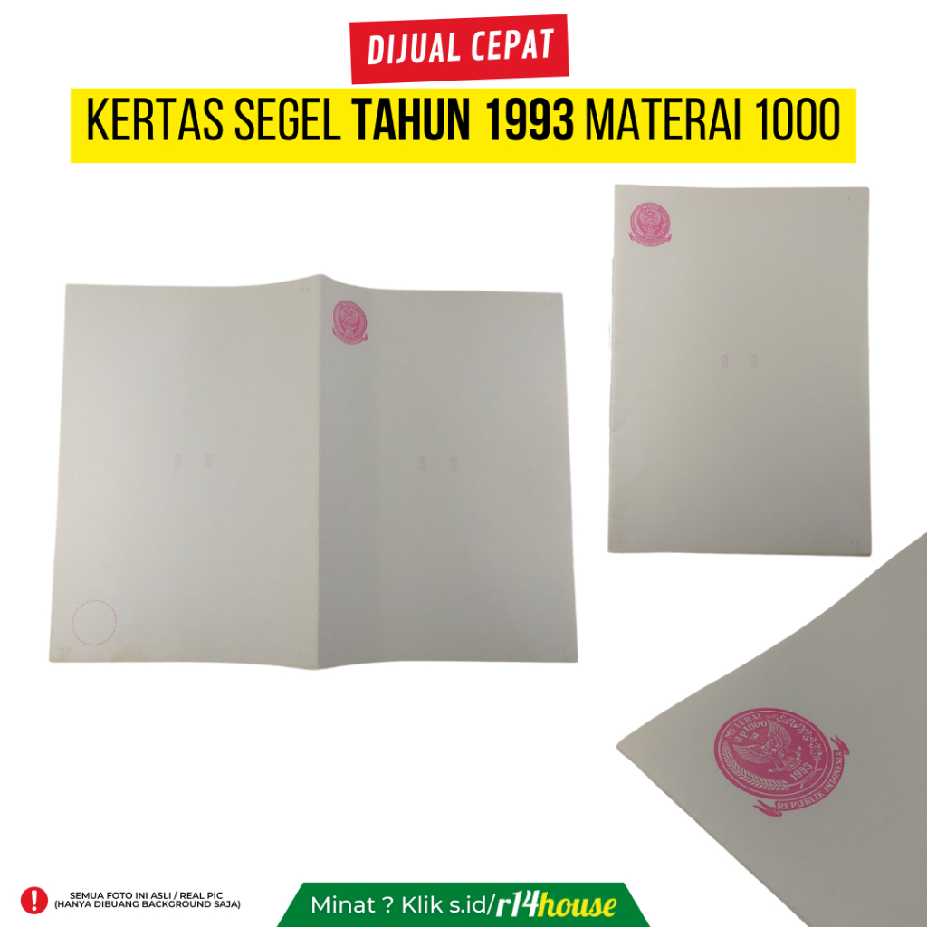 Jual KERTAS SEGEL TAHUN 1993 MATERAI 1K | Shopee Indonesia