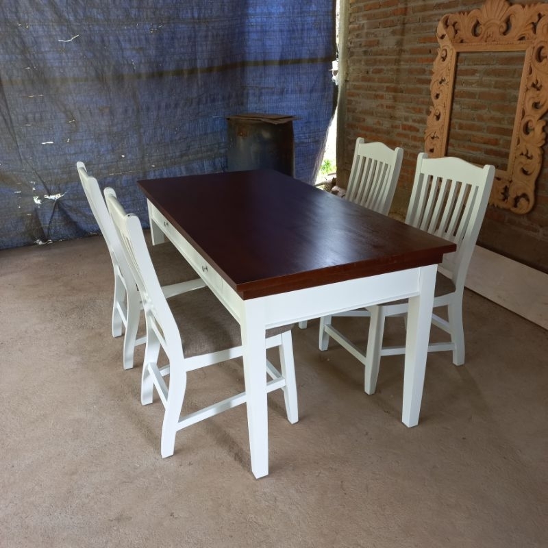 Jual Meja Makan Minimalis 4 Kursi Dining Table Minimalis Set | Shopee ...